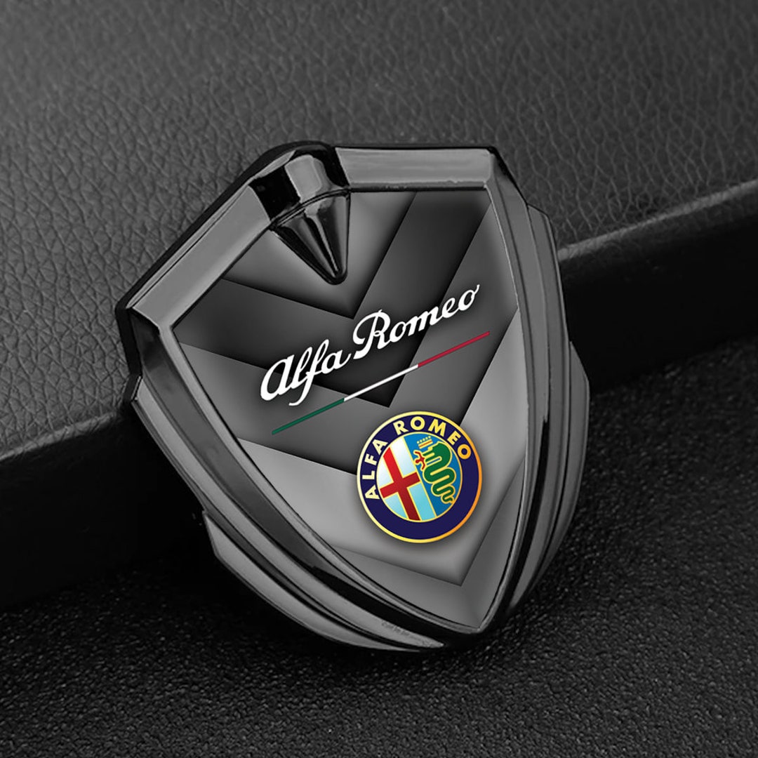 Alfa Romeo Emblem Side Badge Logo Premium Quality Handmade Metal Fender ...