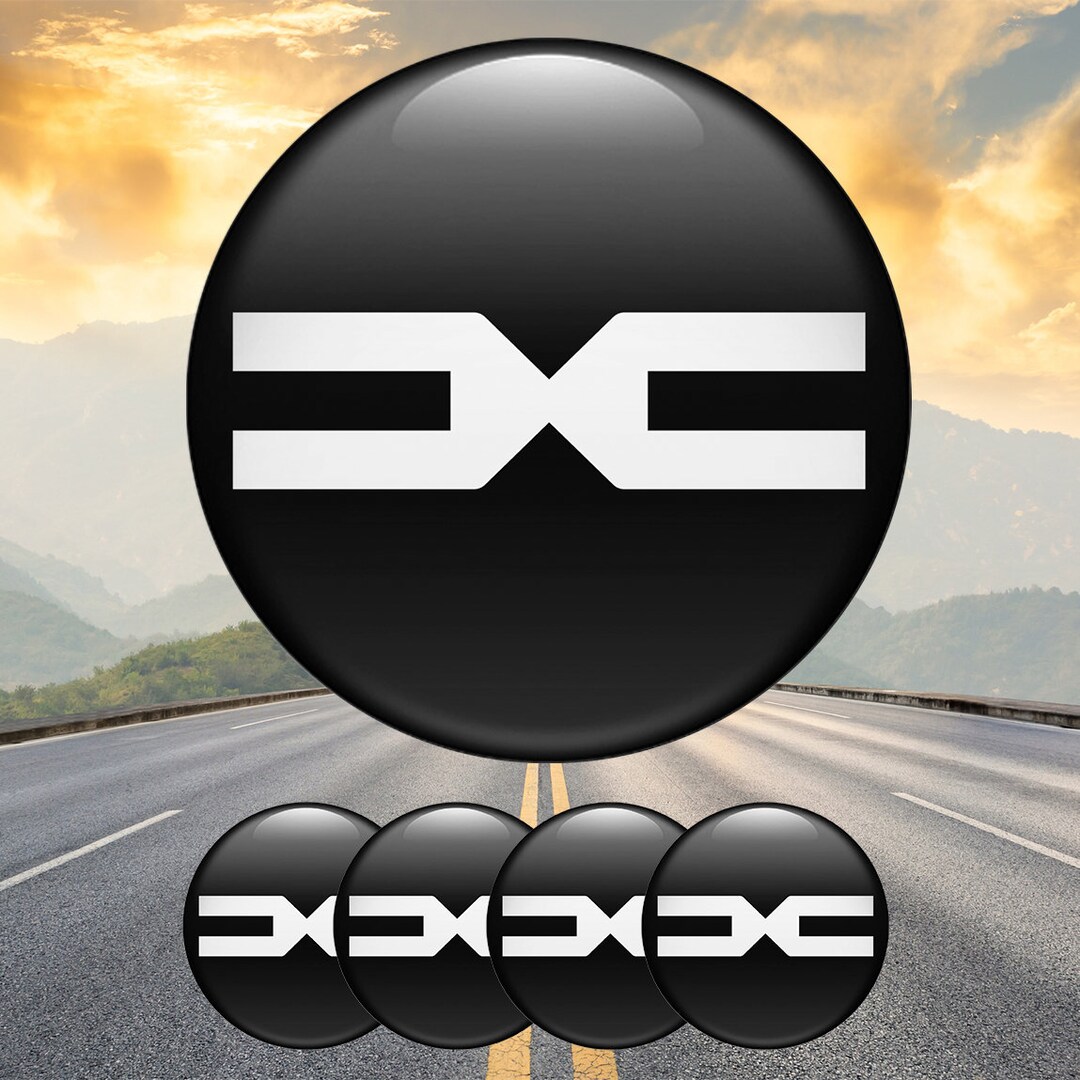 Dacia Stickers Superior Quality Silicone Coated Center Wheel Cap Decals ...