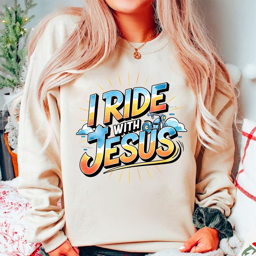 I Ride With Jesus PNG, Christian Biker Png Design, Classic Motorcycle ...