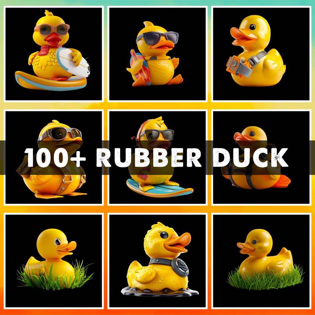 100+ Rubber Duck Clipart Bundle, Rubber Duck Png, Sublimation Design ...
