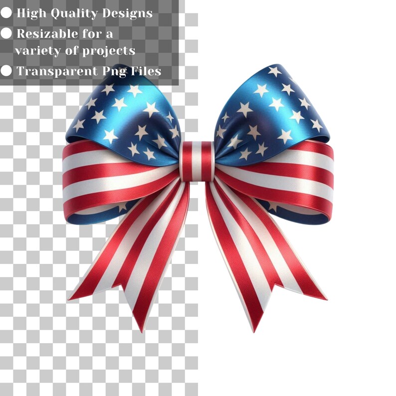 Coquette American Bow Png Bundle, 4th of July Png, American Png ...
