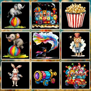 70+ Circus Clipart Bundle | Circus Bundle PNG | Carnival Clip Art ...