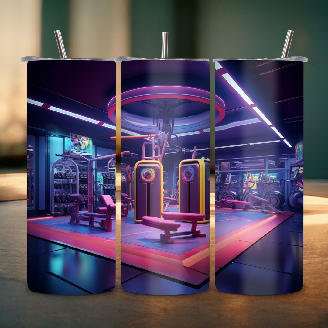 Fitness Club Tumbler Wrap GYM Sublimation Designs for Digital Download ...