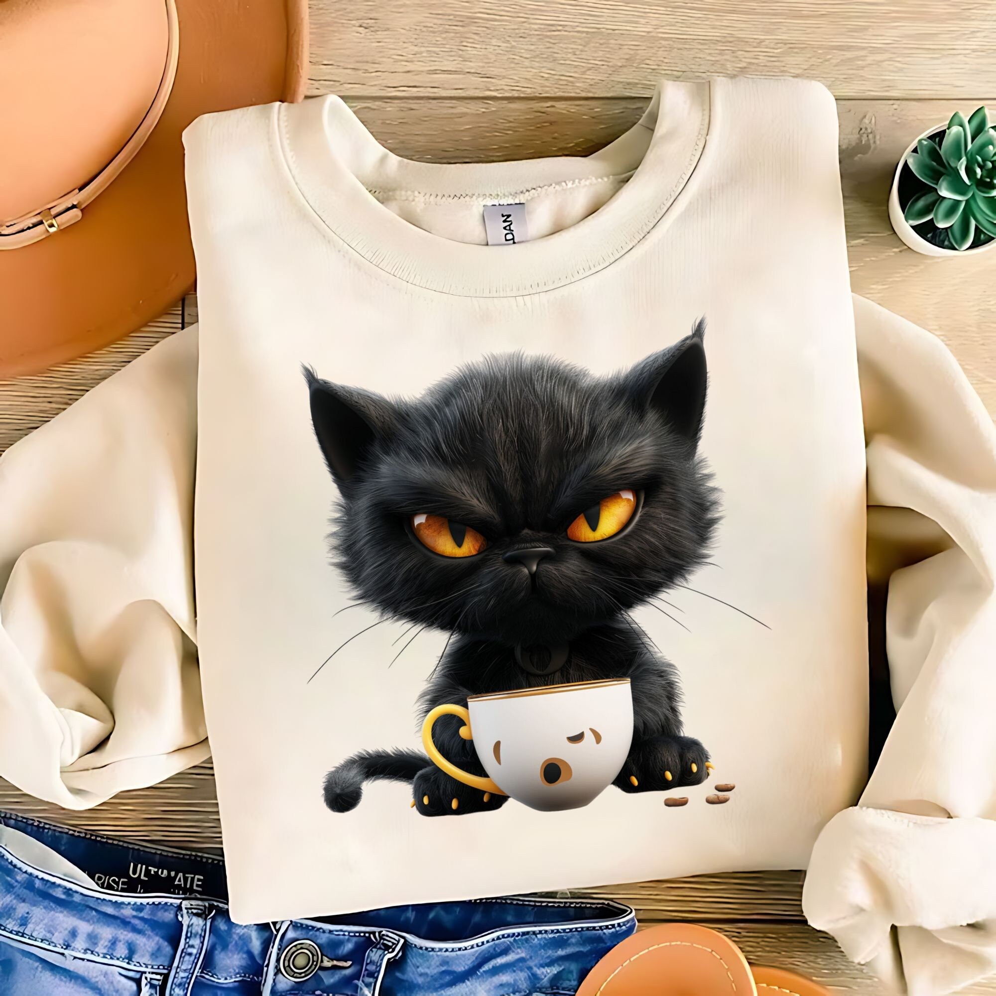 Grumpy Coffee Cat Clipart, Angry Cat Clipart, Morning Mood Pets ...