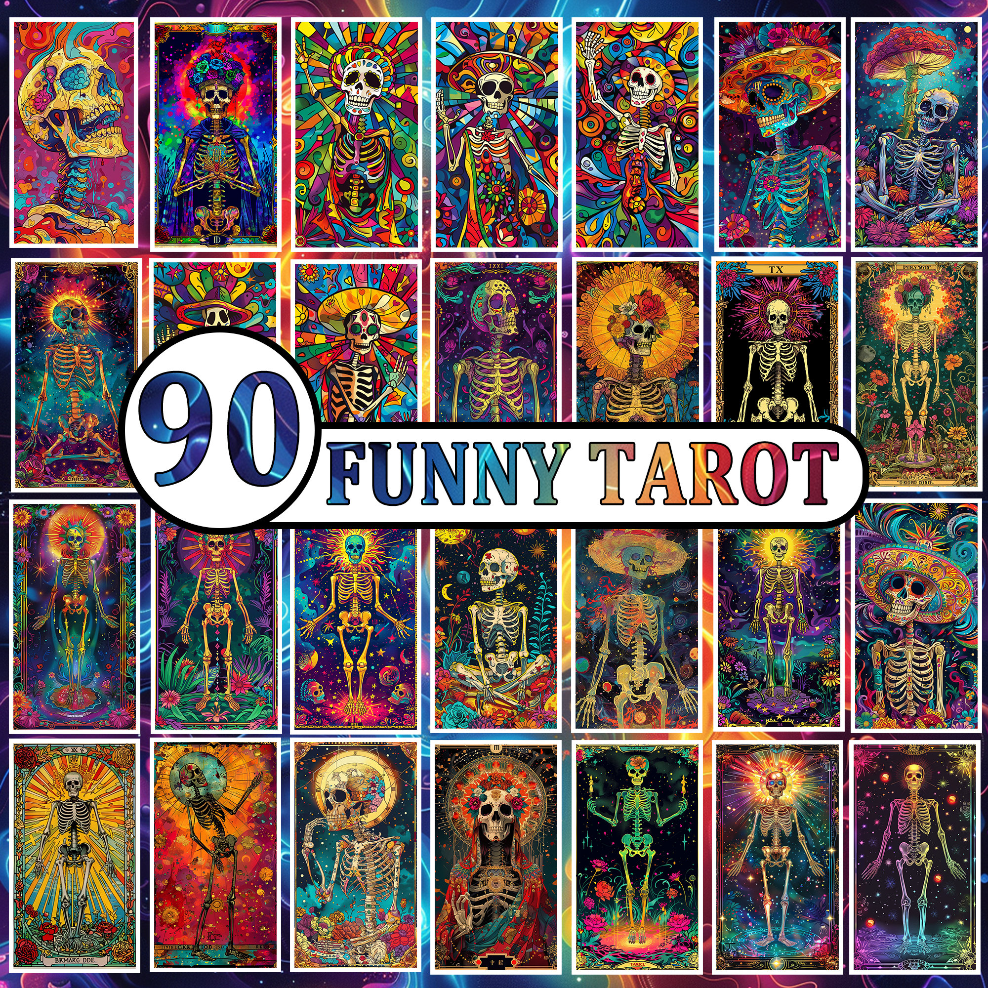 90 Funny Tarot Cards Bundle PNG, Snarky Tarot Card PNG, Funny Tarot PNG ...