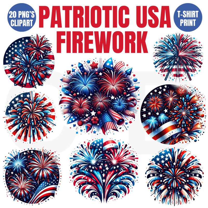 Fireworks Clipart - Etsy