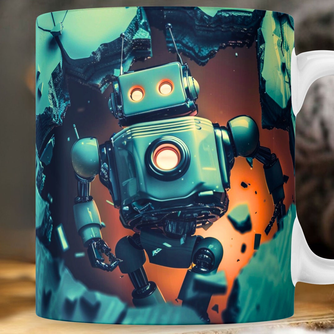 Bots Abstract Graffiti Mug Wraps 3D Auto Bot Mug Sublimation Design ...