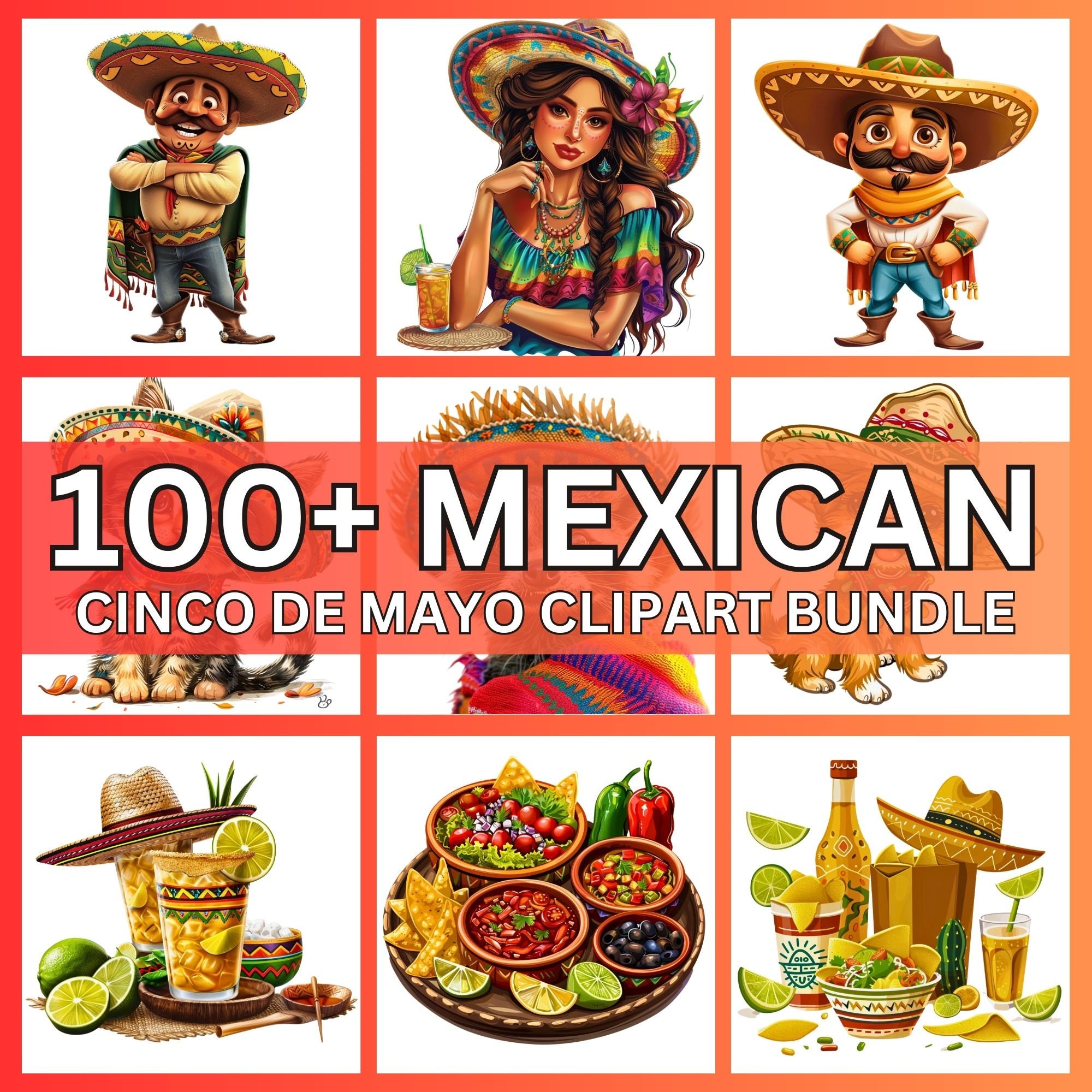 100 Cinco De Mayo Clipart Bundle Fiesta Clipart PNG Digital Download - Etsy