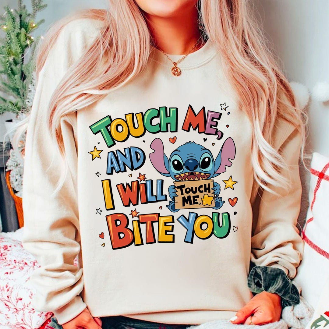 Touch Me and I Will Bite Png Sublimation Design Download, Cute Stitch ...