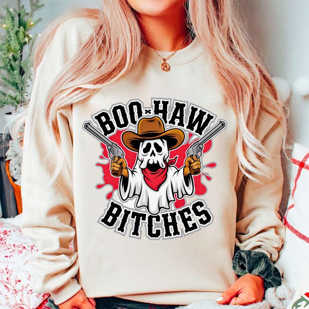 Boo Haw Bitches Png, Howdy Halloween Shirt Png, Ghost Boo Png, Western ...