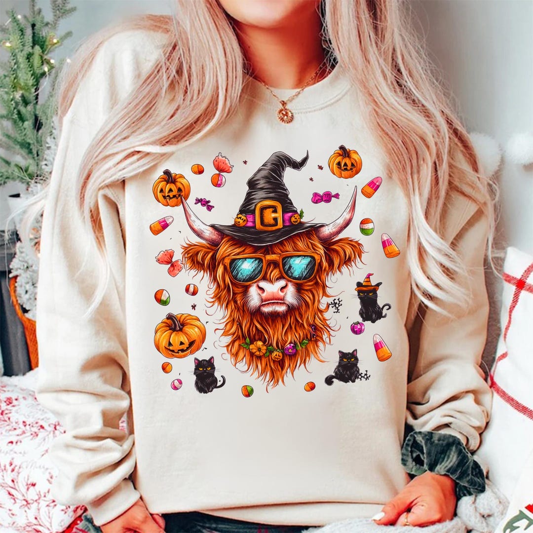 Highland Halloween Cow Png Bull Png Retro Halloween Png Ghost Cows Png ...