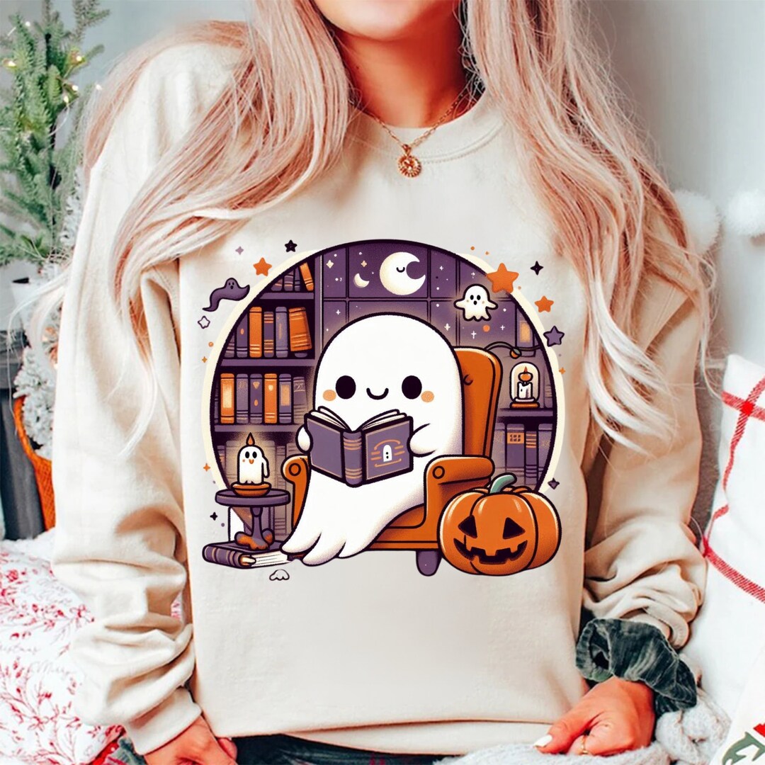 Cute Ghost Png, Halloween Library Png, Teacher Halloween Png, Trending ...