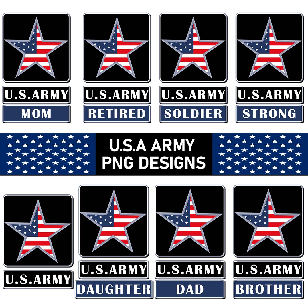 US Army Logo PNG Bundle, Army Png Bundle, Military Clipart, Army Png ...