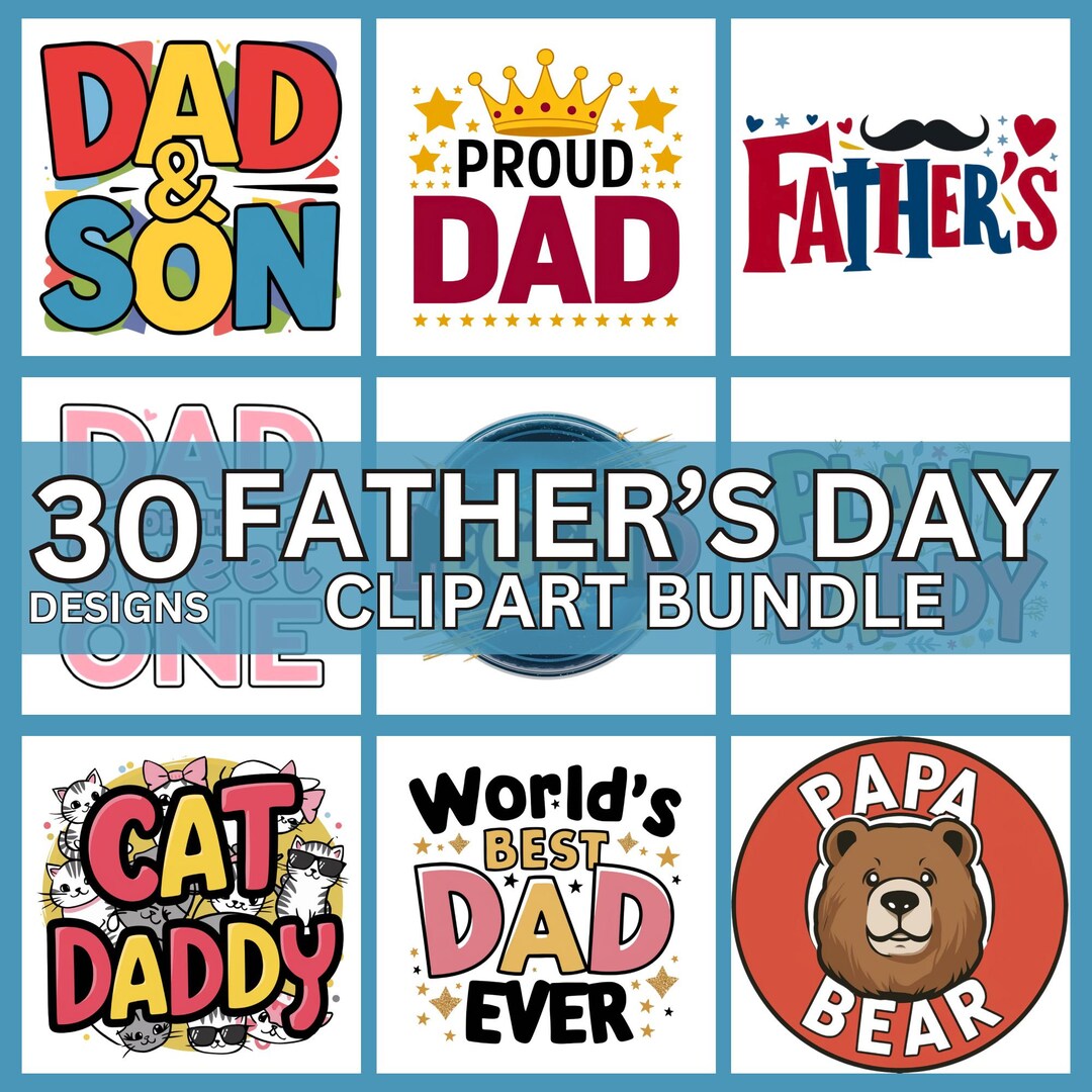 30 Dad Bundle Png | Fathers Day Png Bundle | Father Png | Best Dad Ever ...