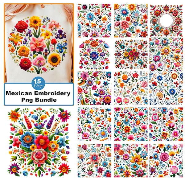 Mexican Embroidery Pattern - Etsy