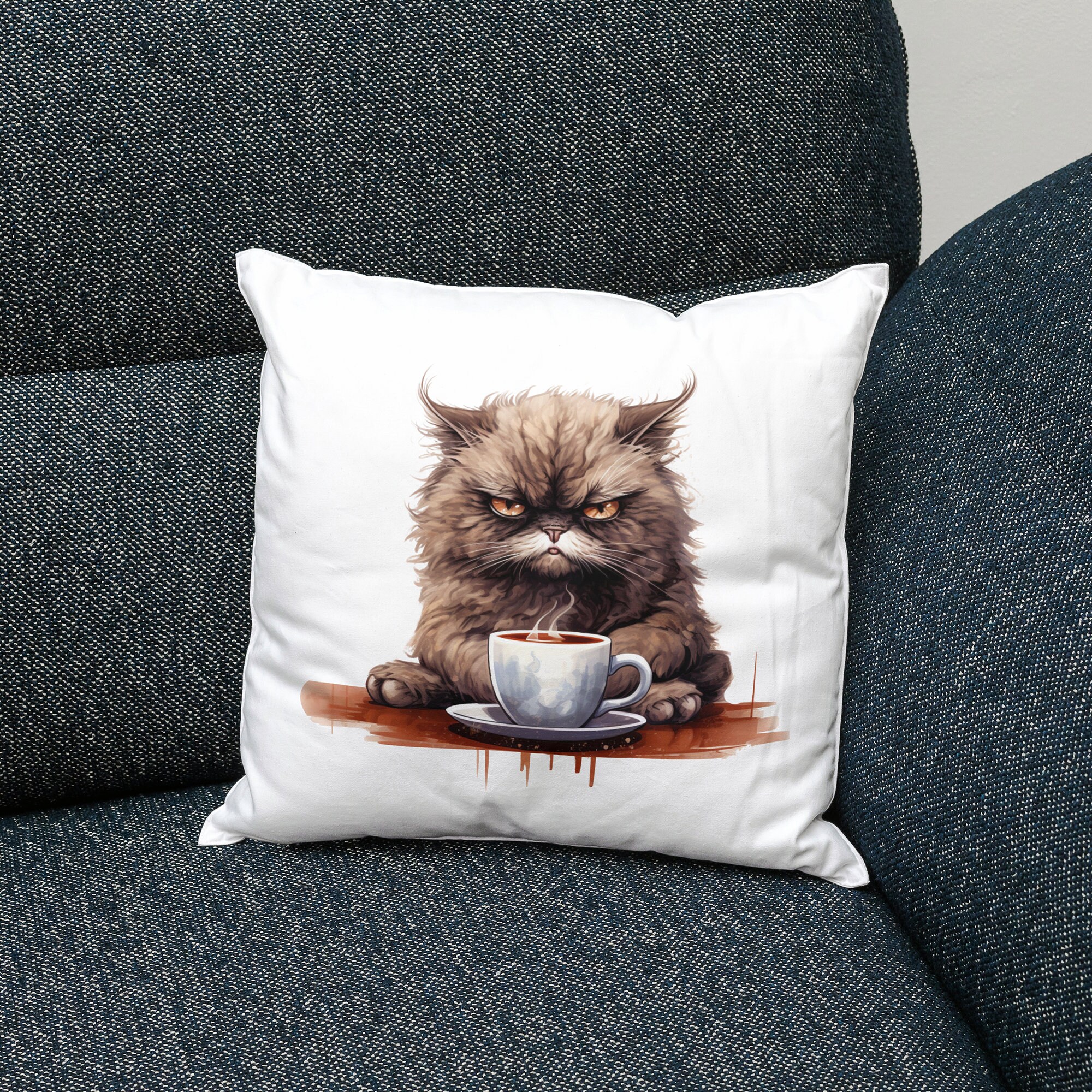 Grumpy Cat PNG Grumpy Coffe Cat Clipart Digital Cat Art for Mugs T ...