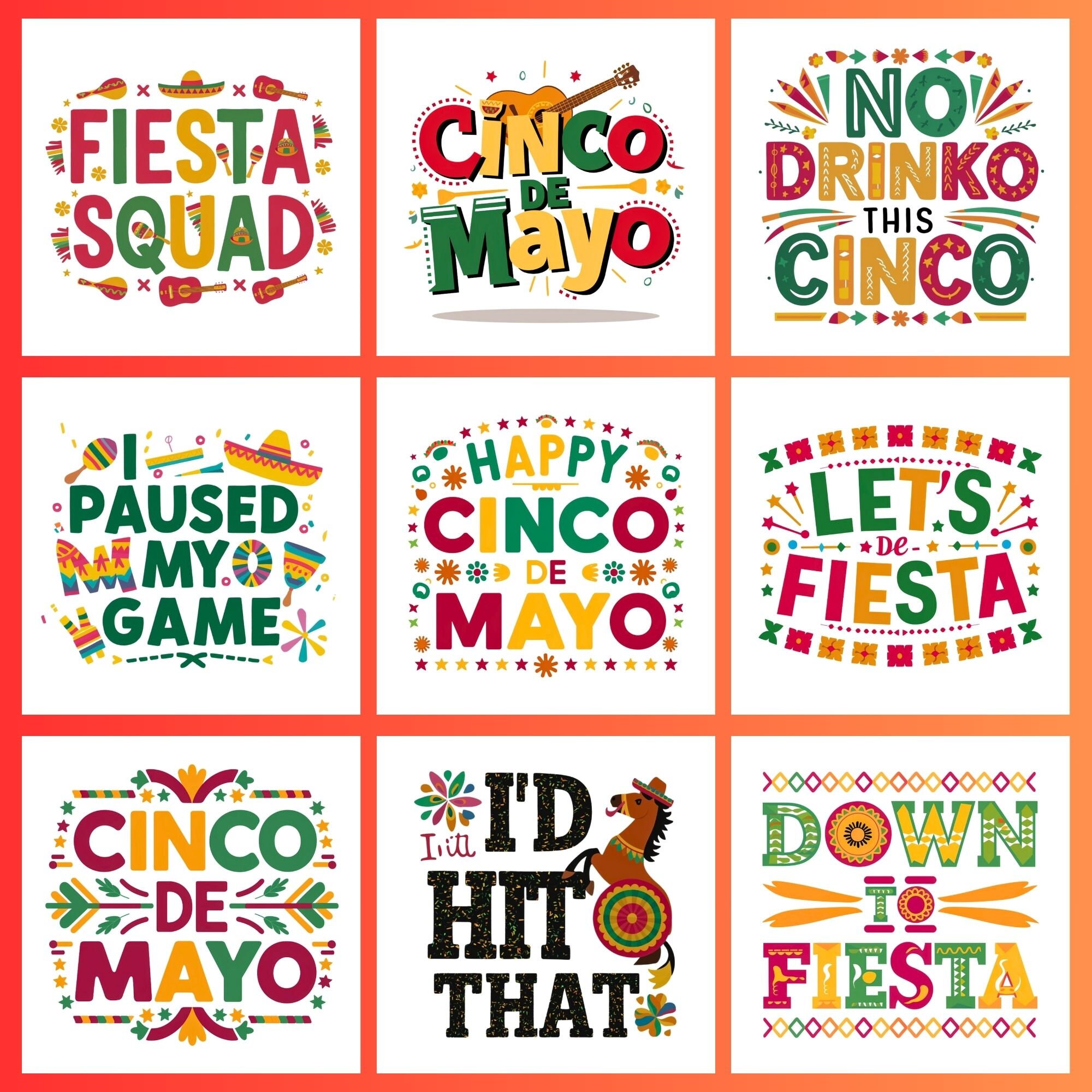 100 Cinco De Mayo Clipart Bundle Fiesta Clipart PNG Digital Download - Etsy