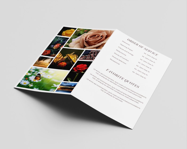 Compass of Life Funeral Program | Elegant Memorial Template for ...