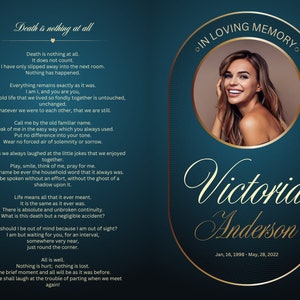 Modern Teal Funeral Program Template Memorial Announcement, Obituary ...