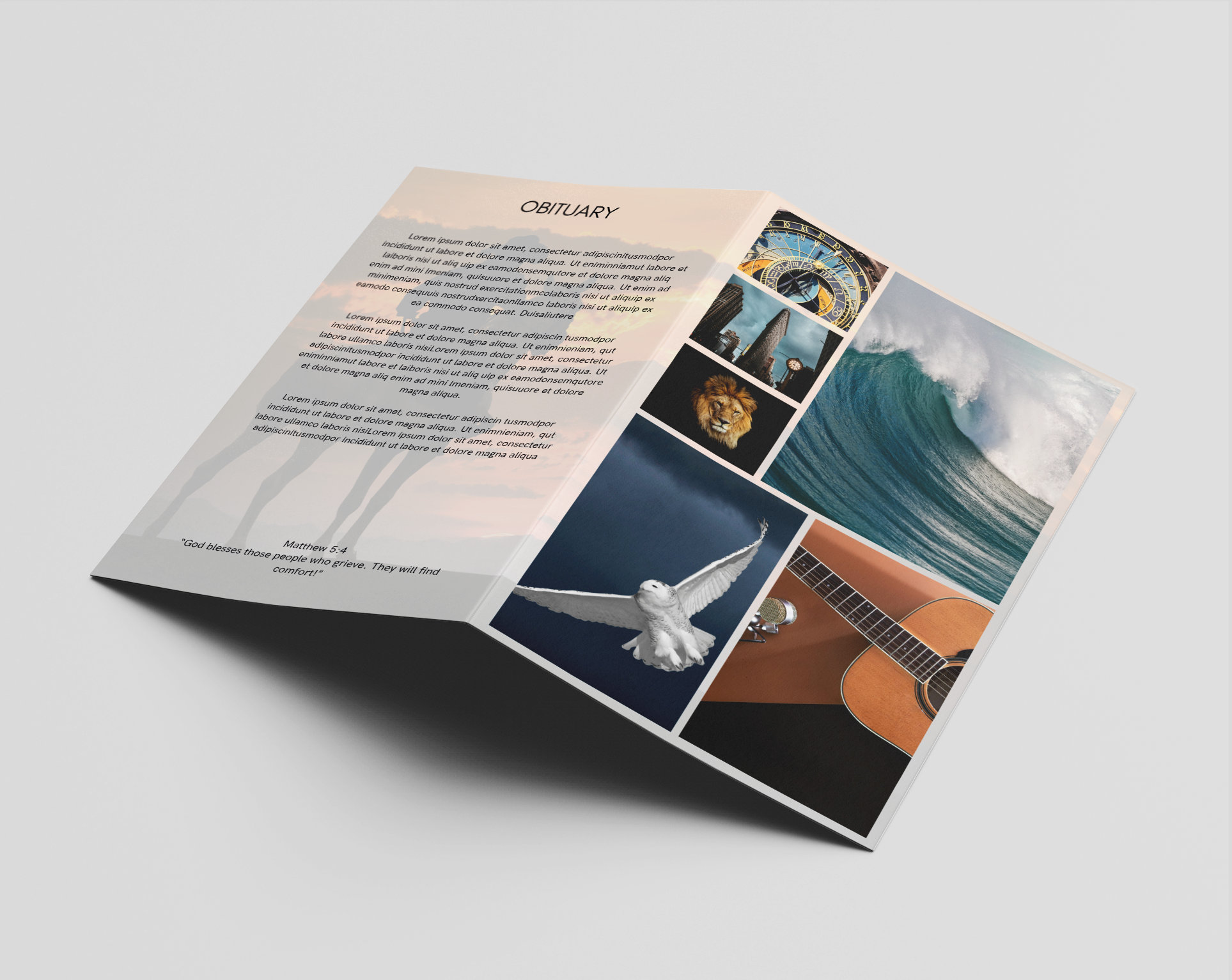 Funeral Program Template Lone Cowboy Memorial Template - Etsy