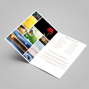 Funeral Program Template Floral Frame Memorial Template - Etsy