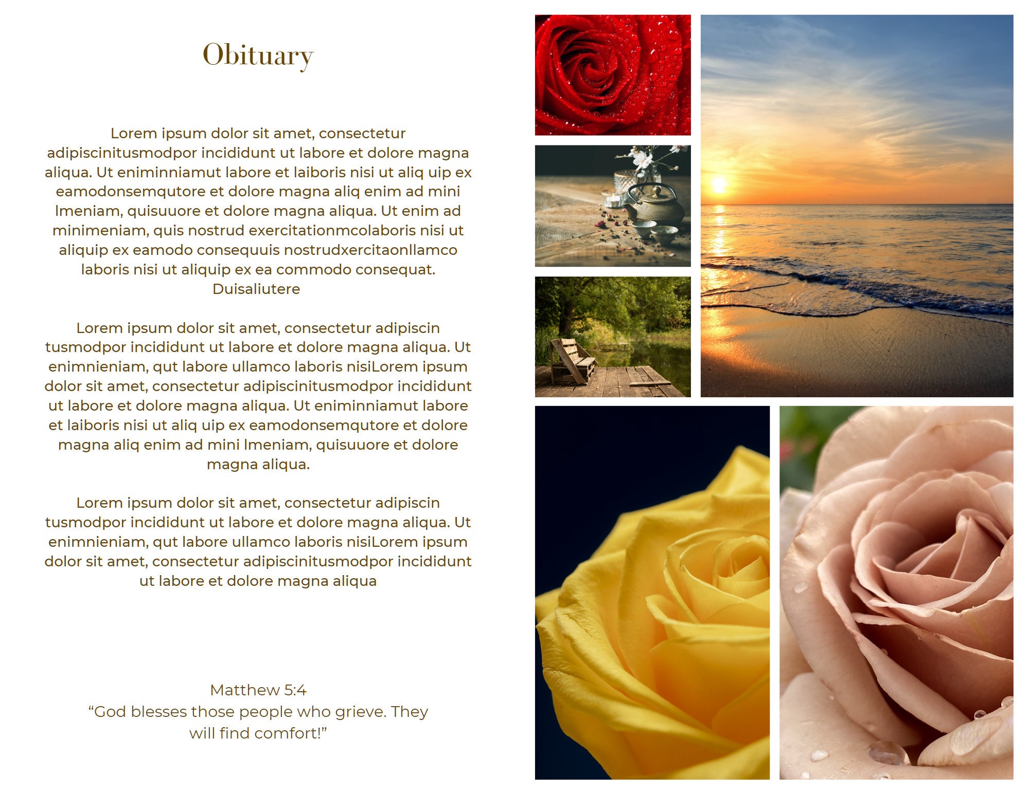 Editable Sunflower Frame Funeral Program Template Celebration - Etsy UK