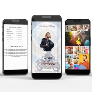 Motorcycle Angel Funeral Program Template 4 Memorial Announcement ...