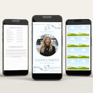 Fully Editable Color Scheme Funeral Program Template | Memorial ...