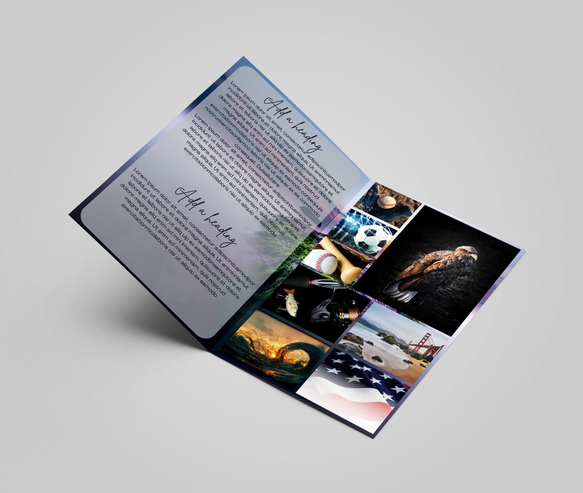 Memorial Funeral Program Expandable Pages Canva Template. Online Edit ...