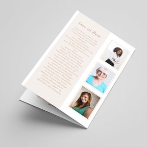 Funeral Program Template Floral Frame Memorial Template - Etsy