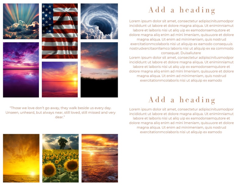 Funeral Program Template Floral Frame Memorial Template - Etsy