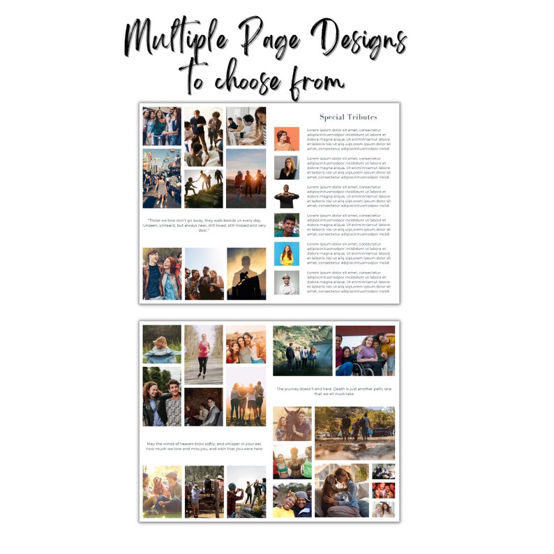 Magazine Style Rodeo Funeral Program Template Memorial Announcement ...