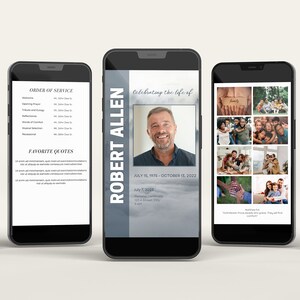 Winter Wolves Funeral Program Template Memorial Announcement, Obituary ...