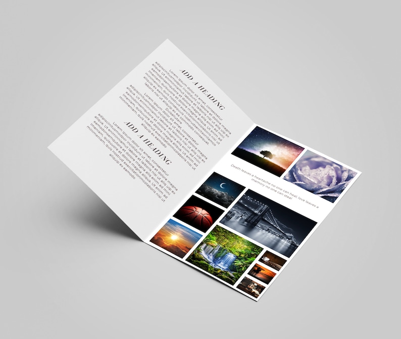 Angel Wings Blue Funeral Program Template Memorial Announcement ...