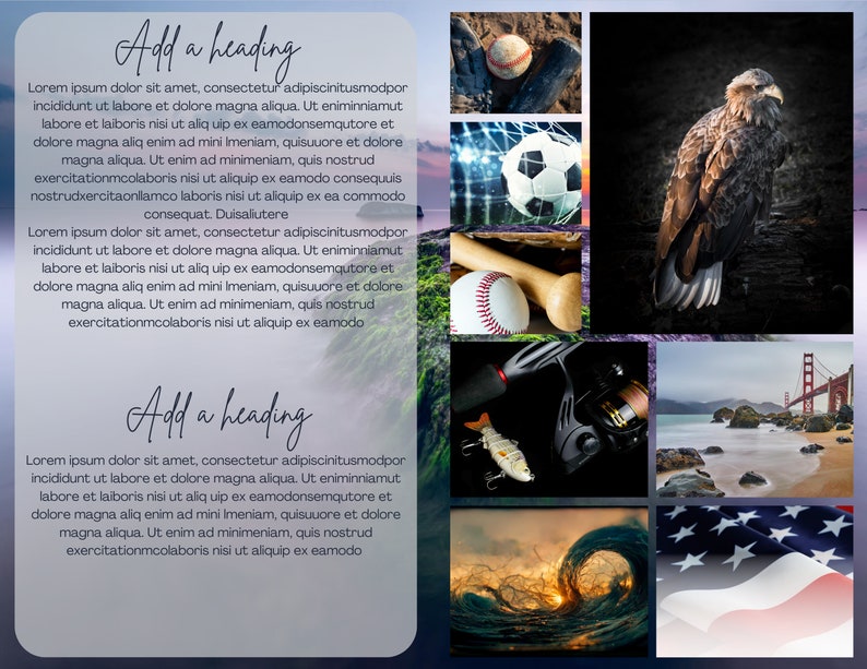 Memorial Funeral Program Expandable Pages Canva Template. Online Edit ...