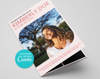 Funeral Program Magazine Style - Etsy