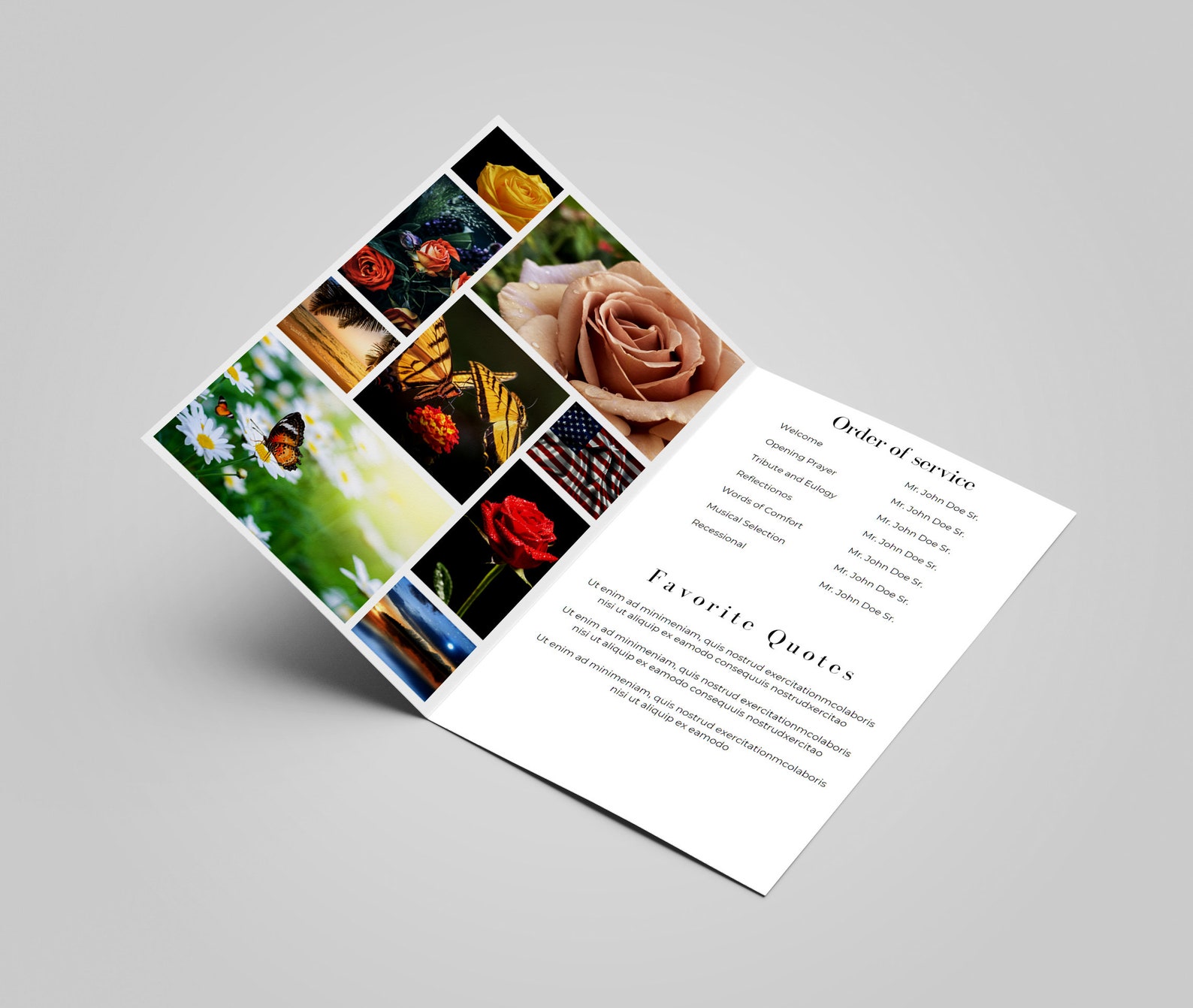 Bible Psalm Funeral Program Template Memorial Keepsake - Etsy