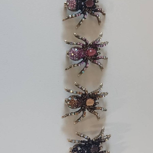 Rhinestone Spider Brooch - Etsy
