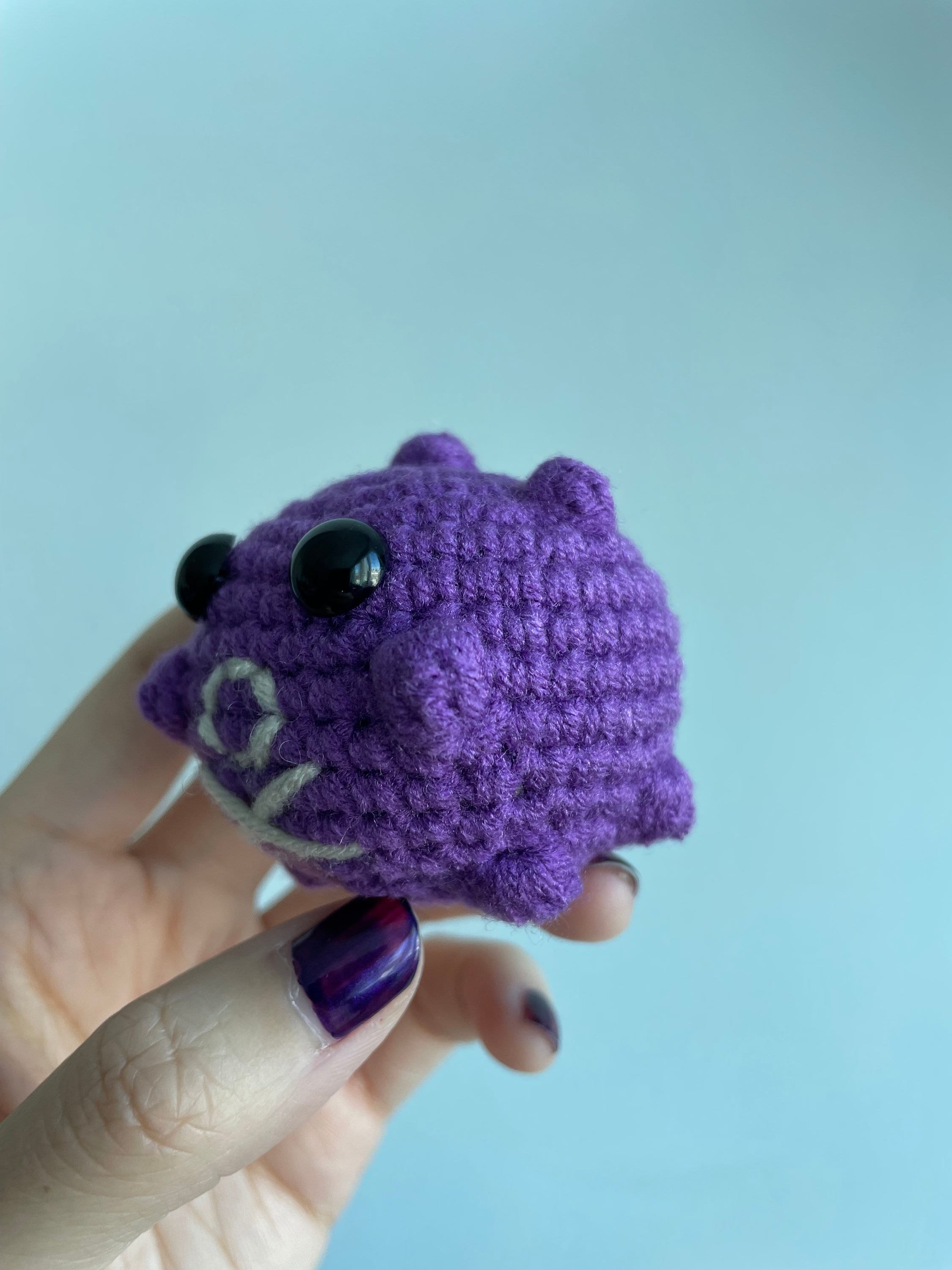 Koffing Ghost Plushie, Spooky Cute Pokemon Crochet Amigurumi Keychain ...