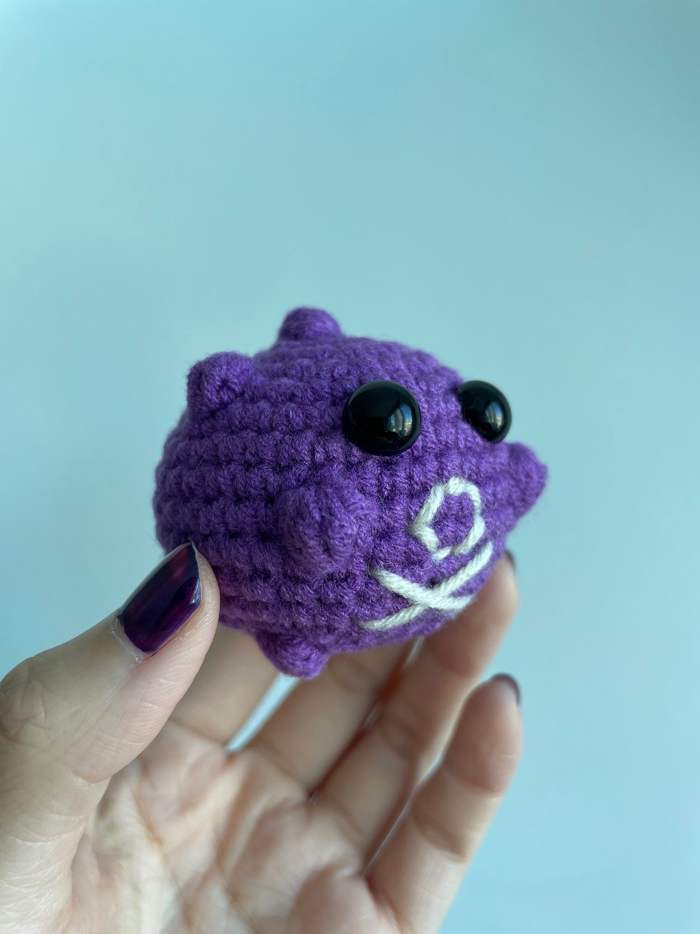 Koffing Ghost Plushie, Spooky Cute Pokemon Crochet Amigurumi Keychain ...