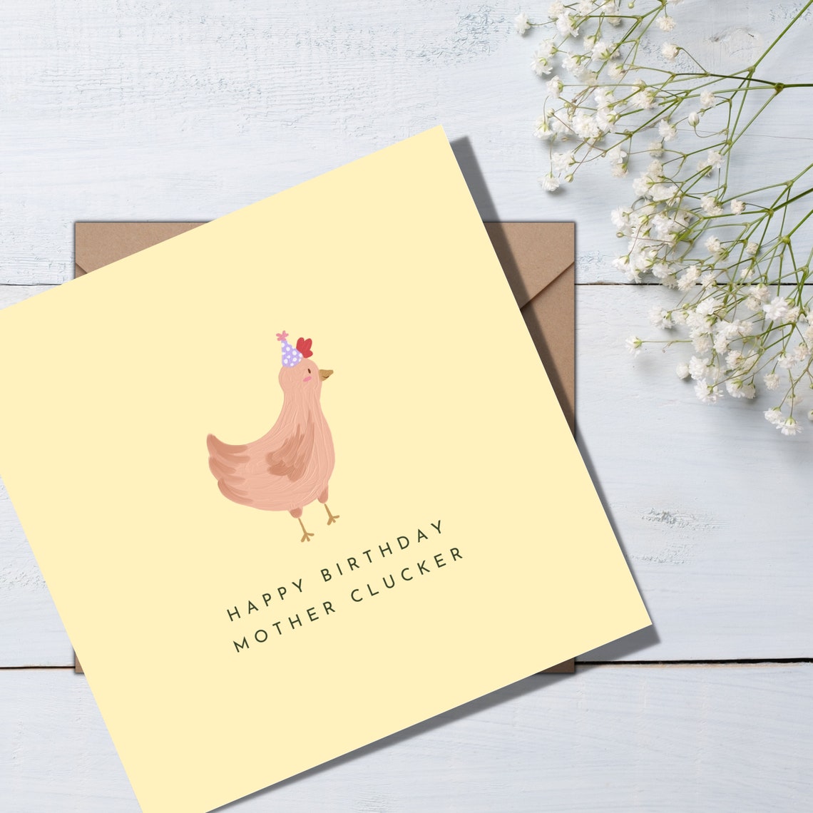 Happy Birthday Mother Clucker Printable Card Greeting Card - Etsy