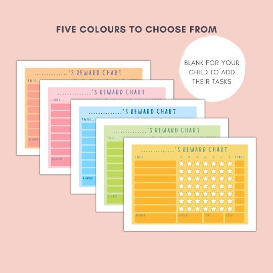Kids Reward Chart Bundle | Printable Star Chart | Daily Weekly Routine ...