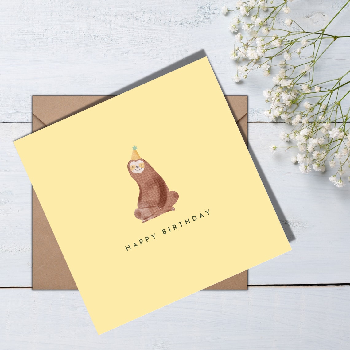 Printable Sloth Birthday Card | Greeting Card | Birthday Greetings ...