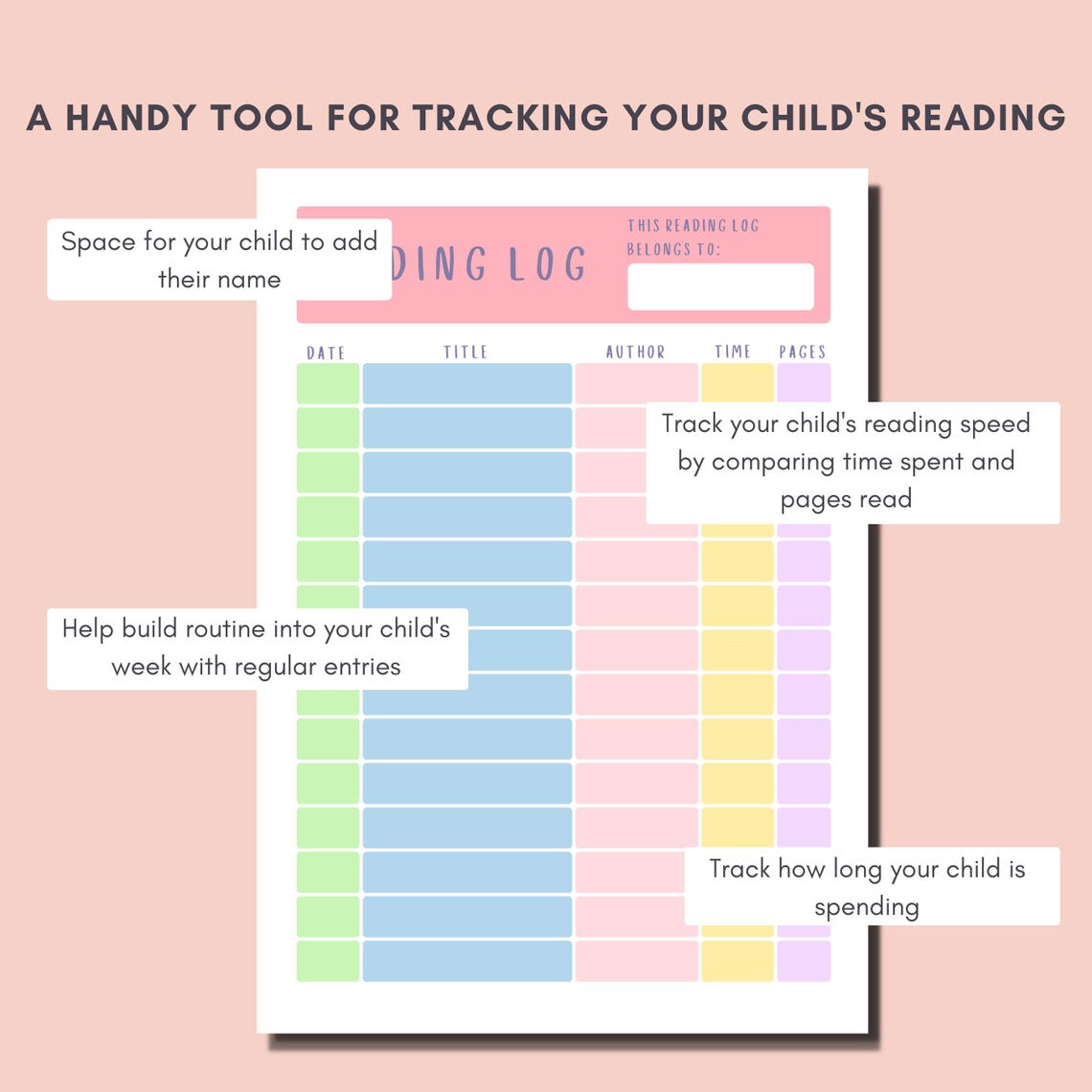 Printable Reading Log Bundle | Kids Reading Tracker | Reading Journal ...