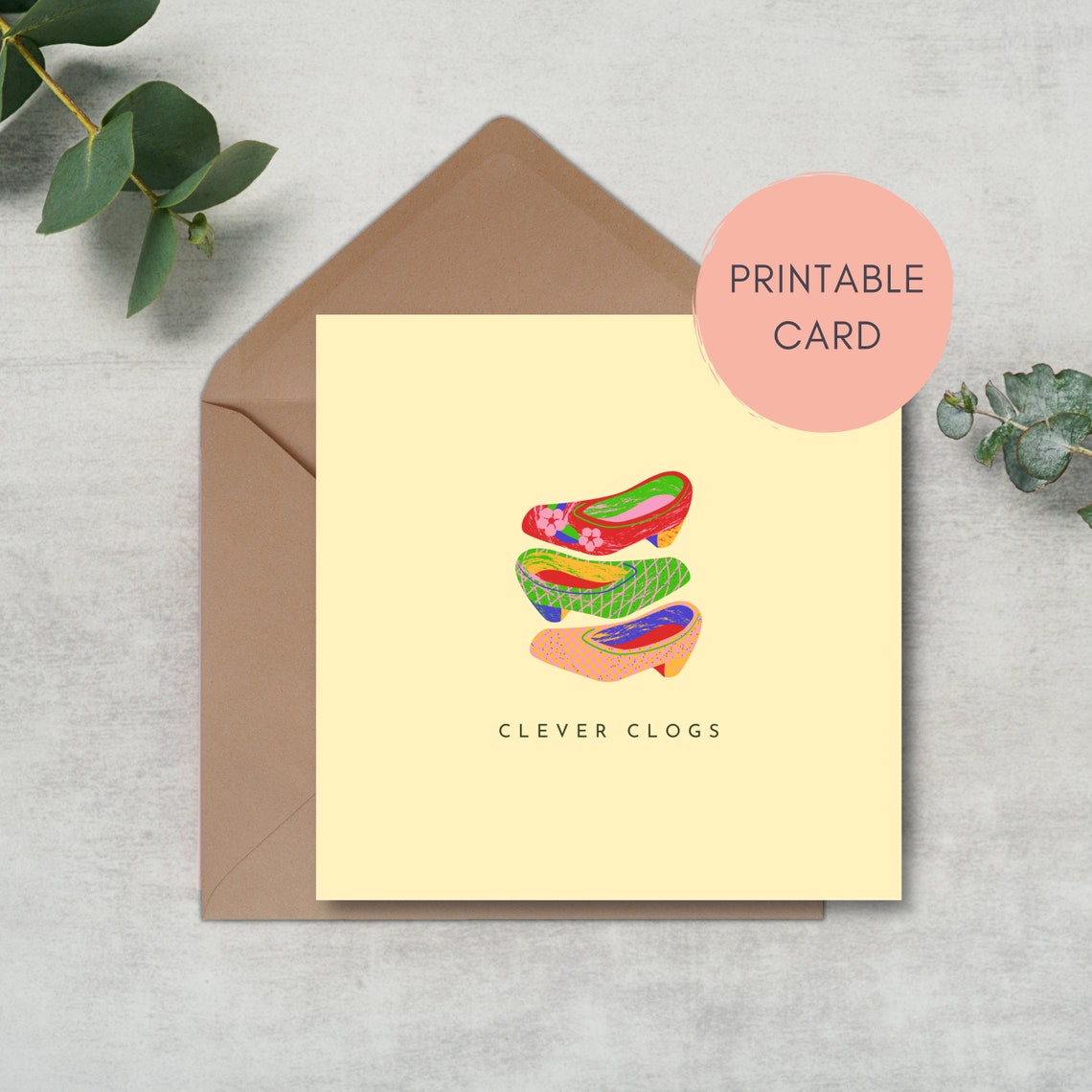 Printable Clever Clogs Graduation Card Congratulations New - Etsy UK
