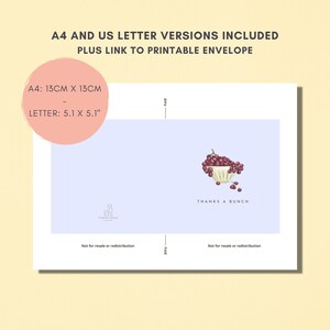 Printable Thanks a Bunch Card | Thank You | Greeting Card | Grapes ...