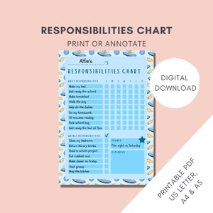 Kids Reward Chart | Printable Star Chart | Aliens | Daily Weekly ...