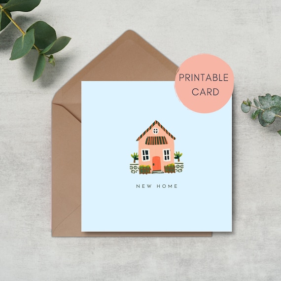 Printable New Home Card New House Housewarming Card - Etsy