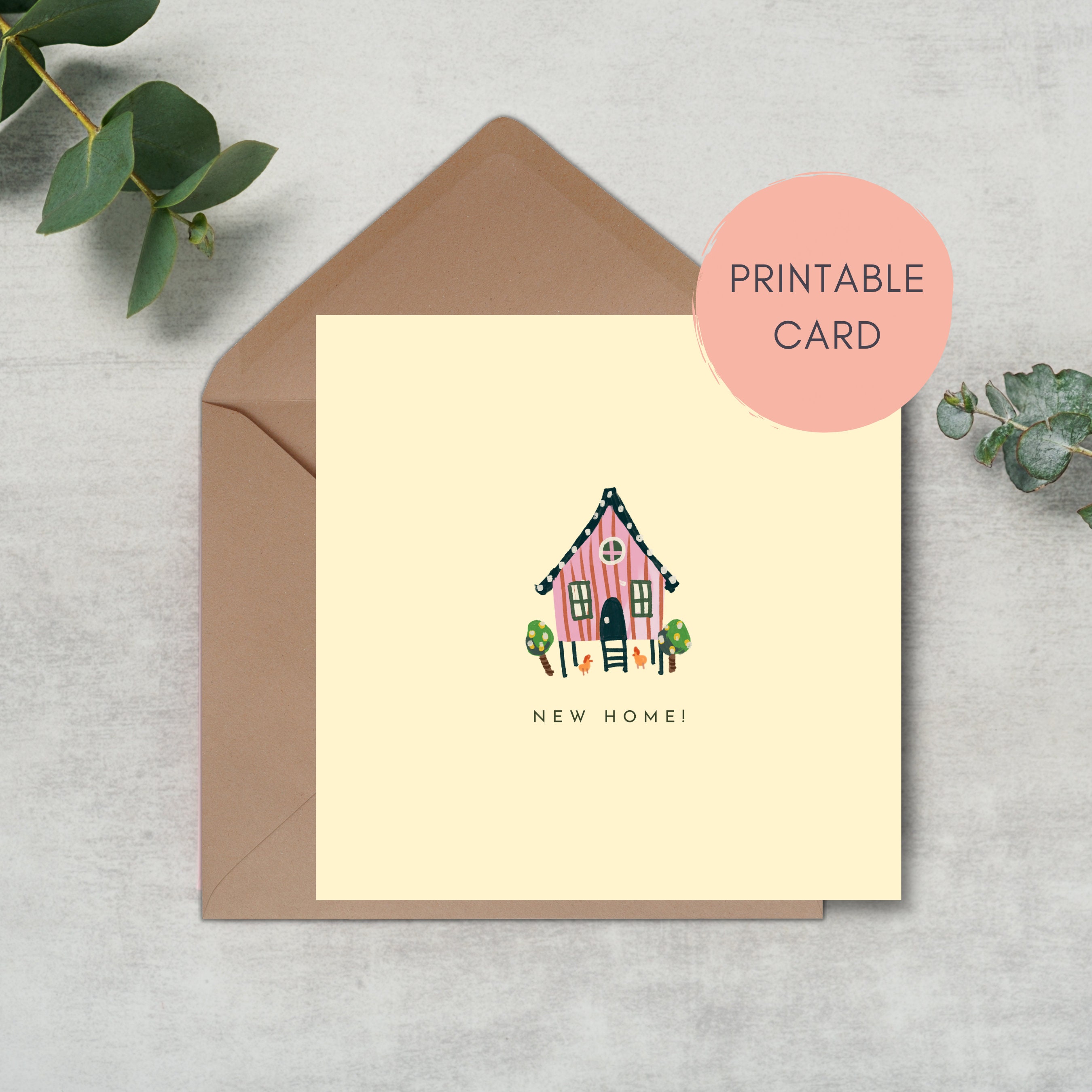 Printable Happy New Home Card | New House | Housewarming Card ...
