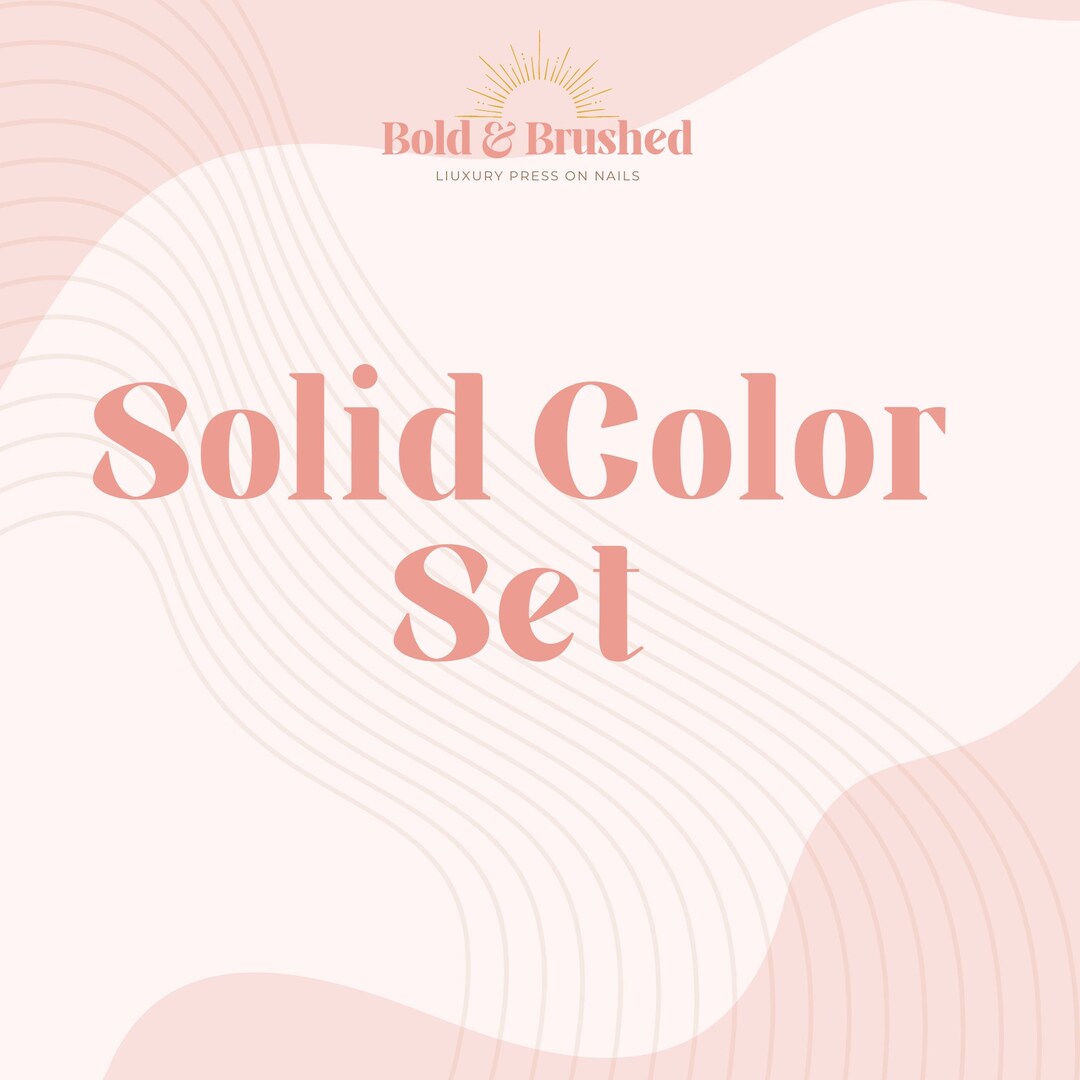 Solid Color Set, Luxury Hand Painted Press on Nail Enhancement. - Etsy